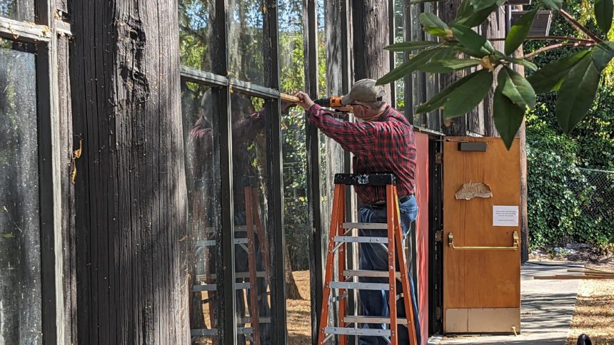 Work complete on the Parish Hall window wall · Episcopal Church of the ...