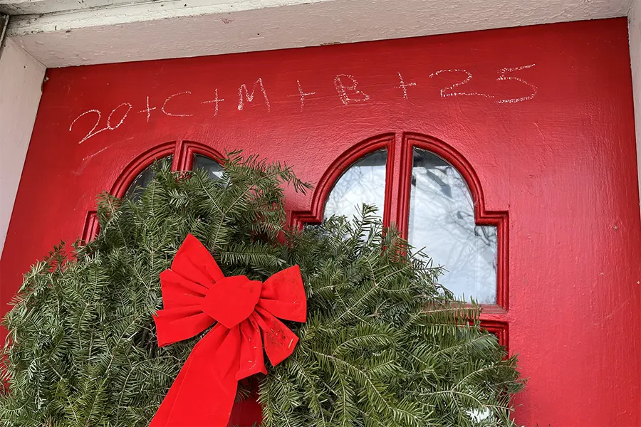 For an Epiphany blessing, chalk the door with ‘holy graffiti’ · Episcopal Church of the Redeemer